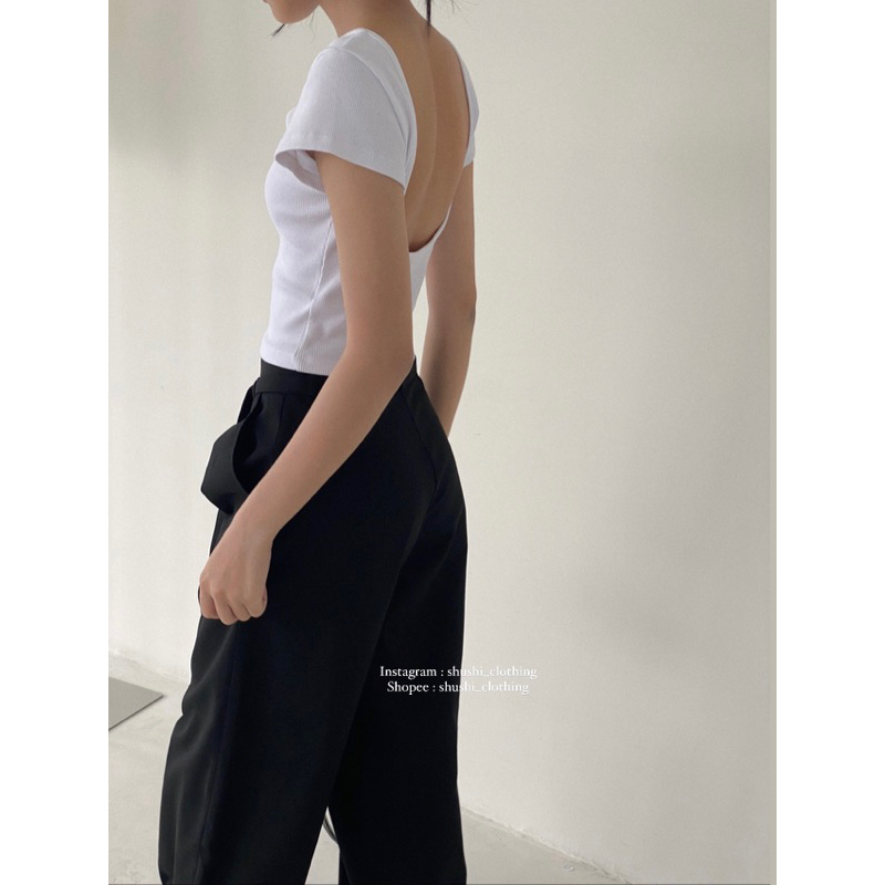 Honey Top - Backless Short Shirt (original photo) | Shopee Philippines