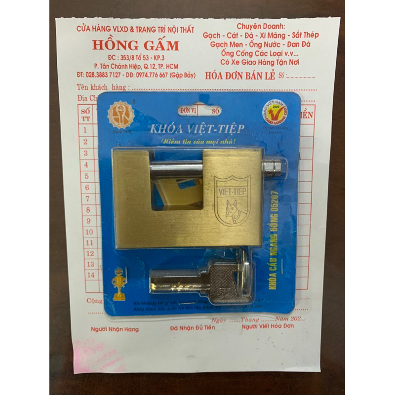 Genuine VIETTIEP horizontal latch lock with 10mm core (3 keys) | Shopee ...