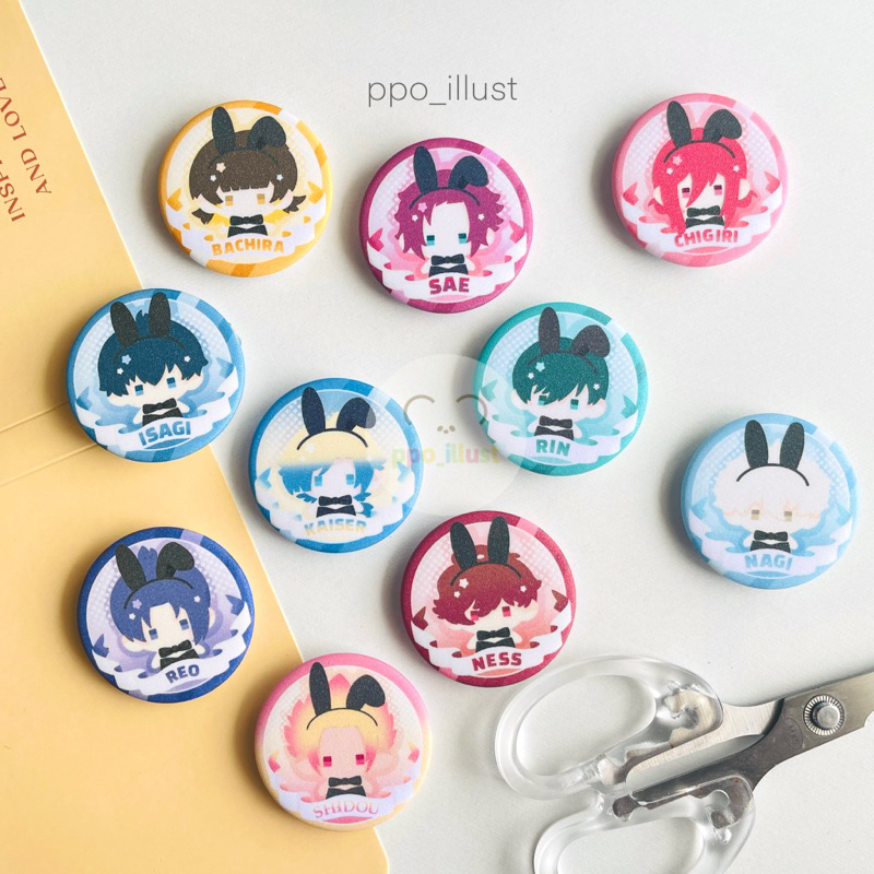 Ppo | Blue Lockk Badge with glitter handle | Shopee Philippines