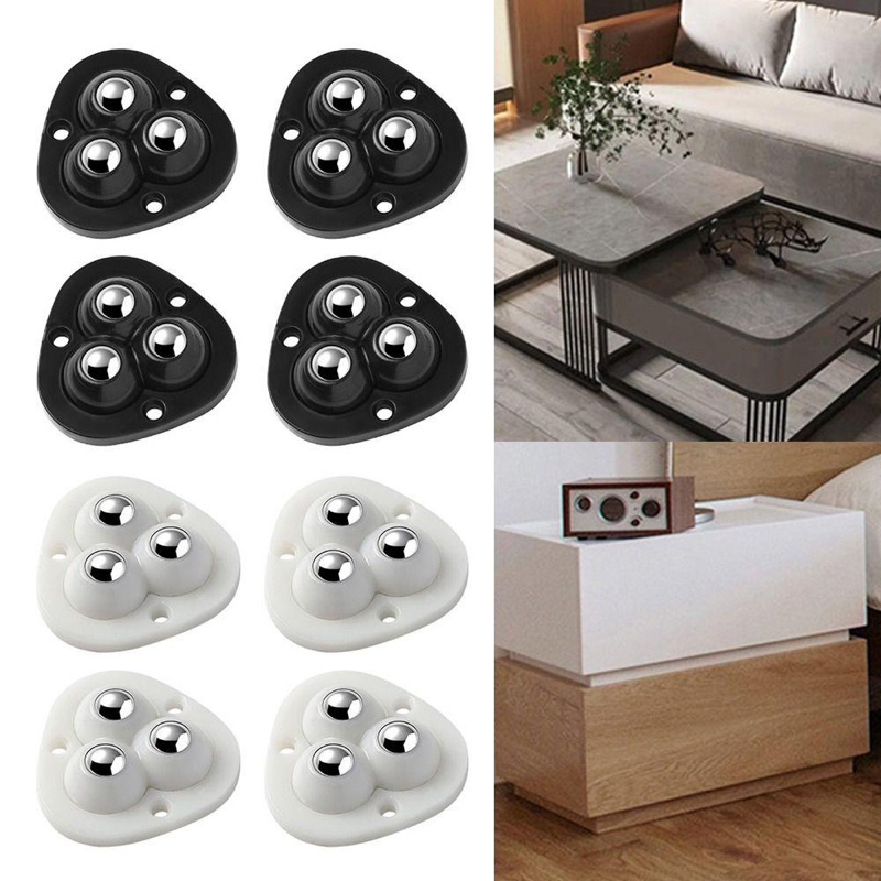 Set of 4 rollers (3 BALL WHEEL) to move objects and rotate 360 degrees ...