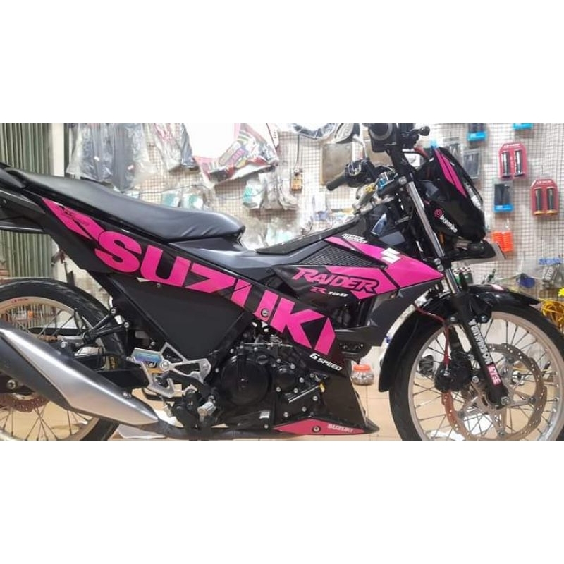 Raider 150 Suzuki pink black stamp | Shopee Philippines