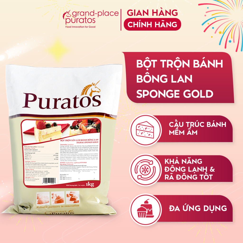 Tegral Sponge Gold Puratos Grand-Place VN-1 Kg-4116116 | Shopee Philippines