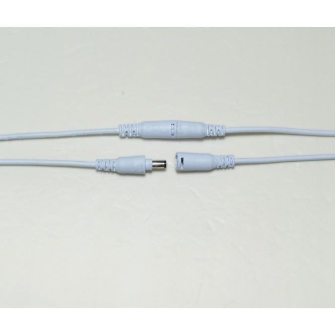 White DC5521 male-female connector set with retaining lock | Shopee ...
