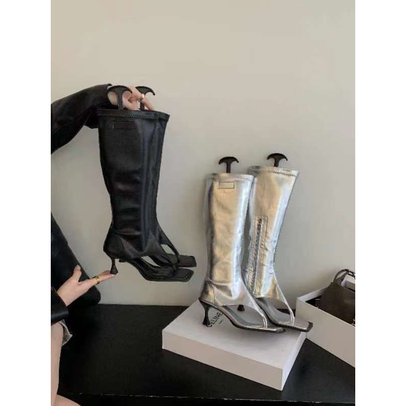 Women's leather thigh boots with flip-flops - High quality QC products ...