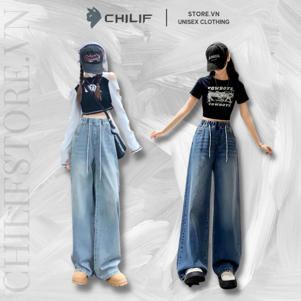 Ulzzang Elastic Wide-Legged Jeans, Street Style, Top-Quality Beautiful ...