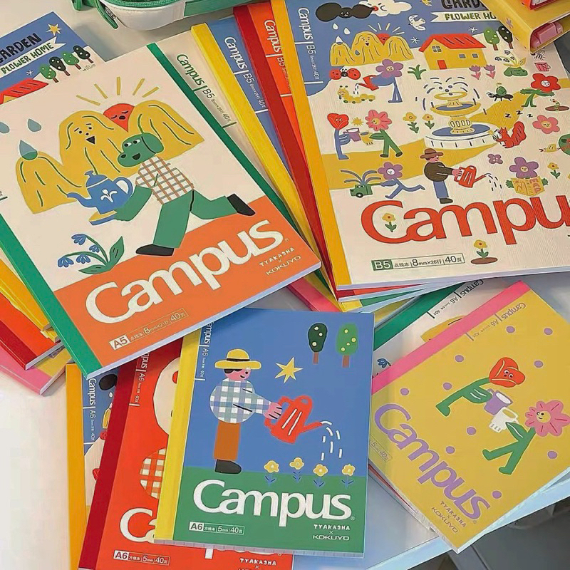 Campus Notebook Set Tyakasha x Kokuyo A5 B5 80 Pages Garden Limited Collection | Shopee Philippines
