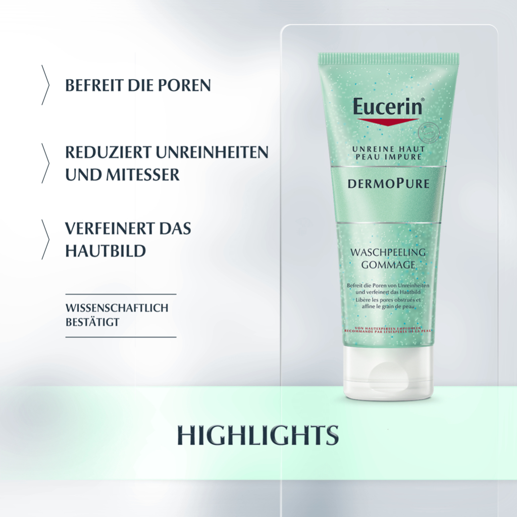 (Domestic Germany) Eucerin Dermopure Waschpeeling exfoliating Gel 100ml ...