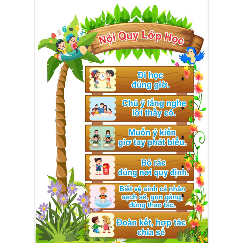 Wooden classroom rules tree | Shopee Philippines