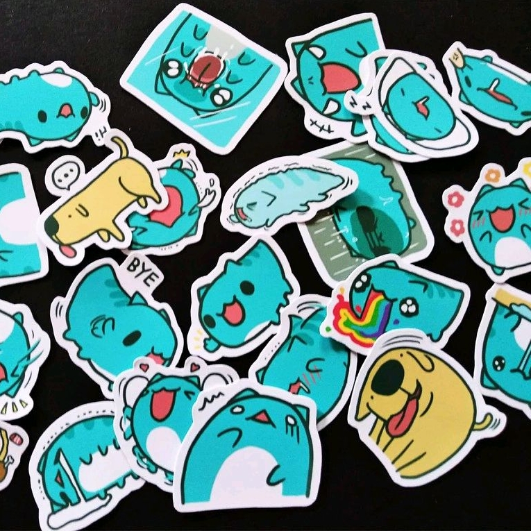 Lovely Bugcat Capoo sticker Set size 3.5 cm (Real Photo Taken) | Shopee ...