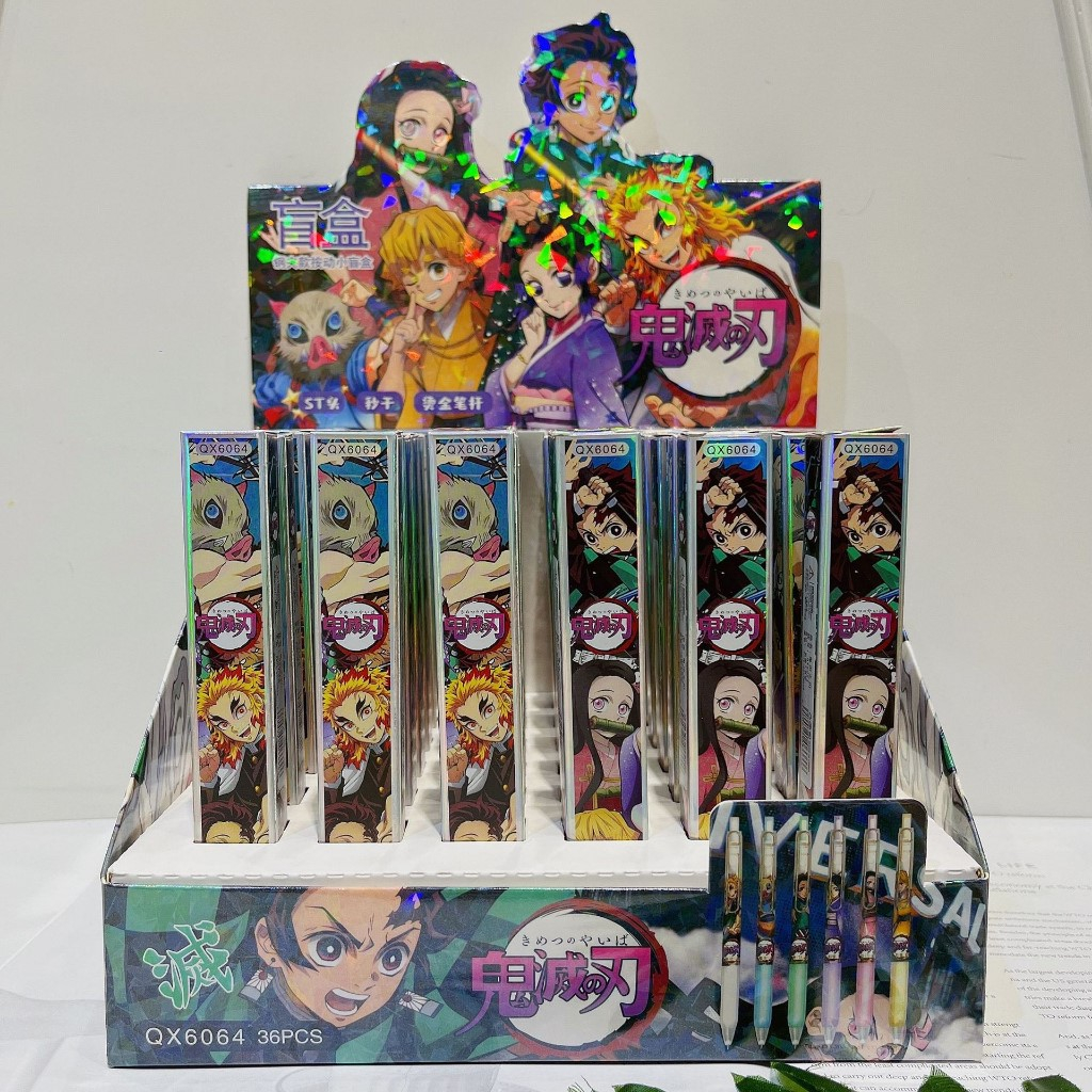 Kimetsu no Yaiba Tanjiro Zenitsu Inosuke Gel Ballpoint Pen Black Ink ...