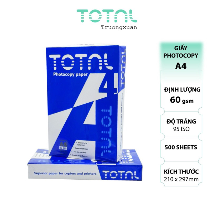 A4 TOTAL paper 60gsm 500 sheets | Shopee Philippines
