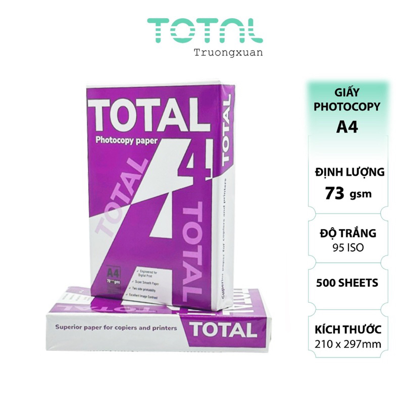 A4 TOTAL paper - 70+++ plus weight 73gsm | Shopee Philippines