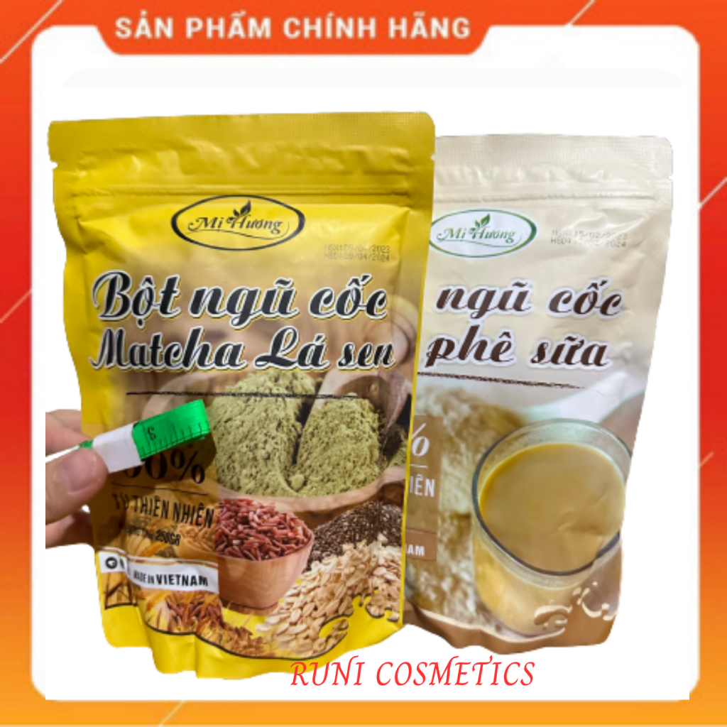 Lotus Leaf Matcha Cereal Powder Combo - Milk coffee, Mi Huong belly fat ...