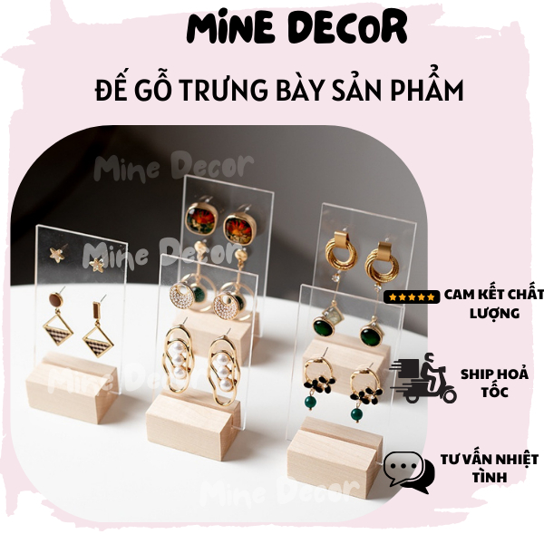 Wooden BASE FOR PRODUCT DISPLAY (with Mica) | Shopee Philippines