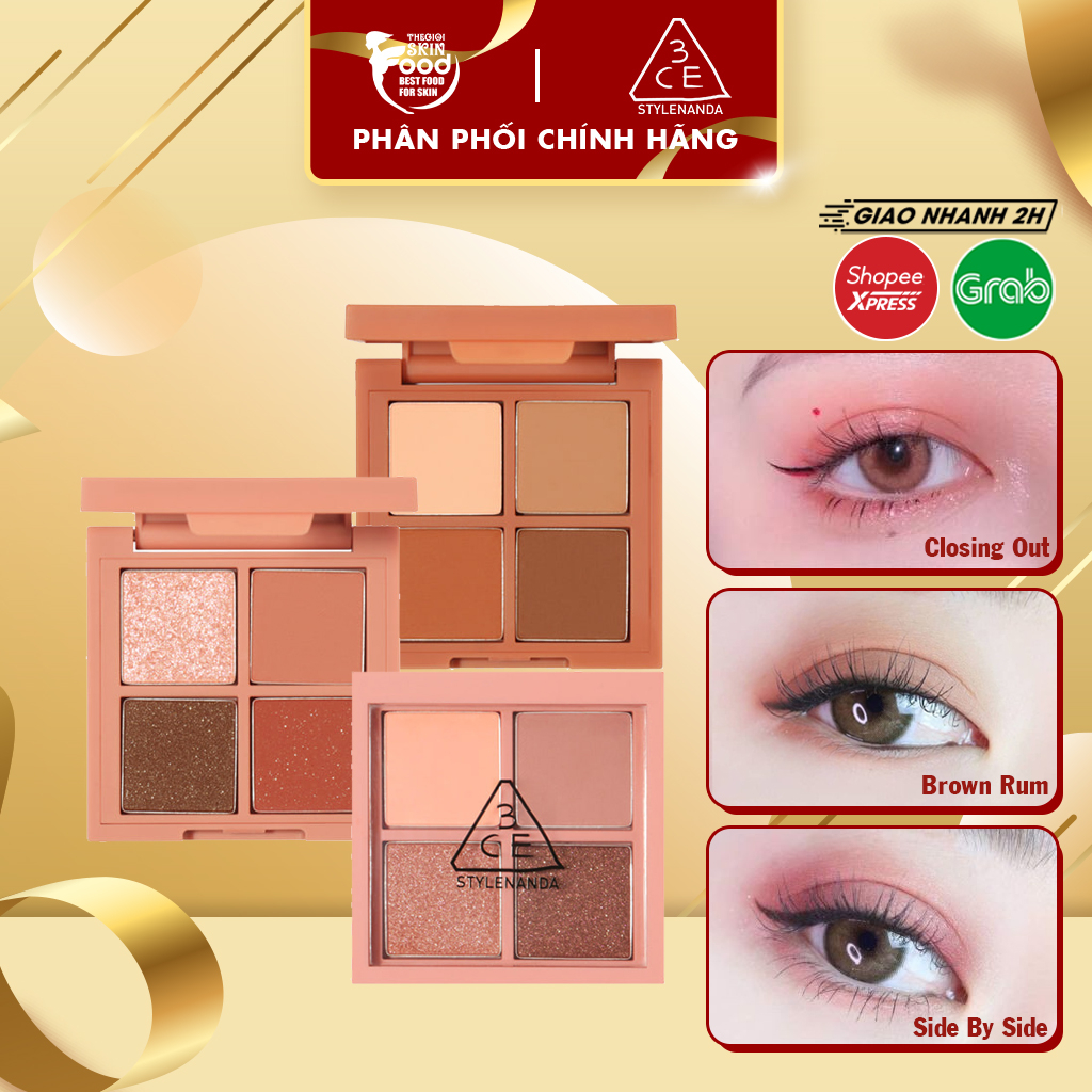3ce Mini Multi Eye Color Palette 4 Super Shimmer Eyeshadow Palette ...