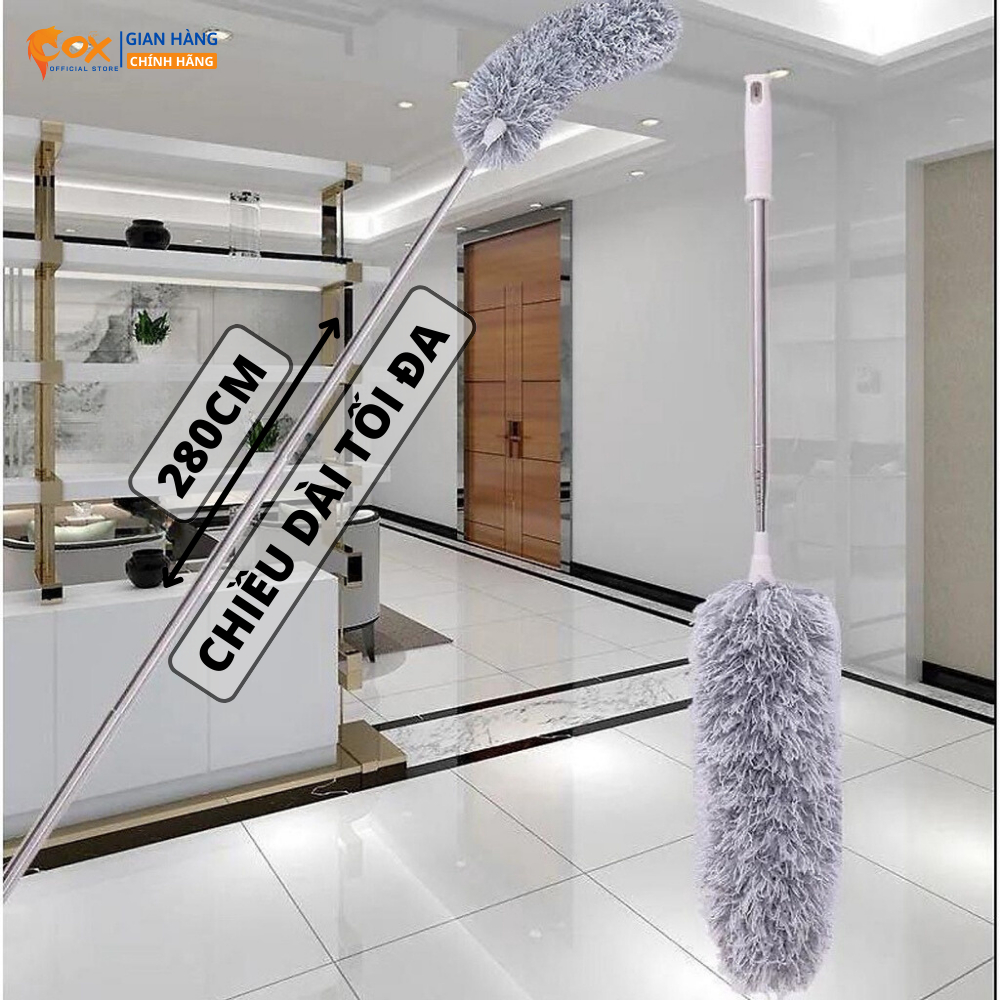 Stainless steel handle ceiling dusting brush, 2.2m long, soft fabric ...
