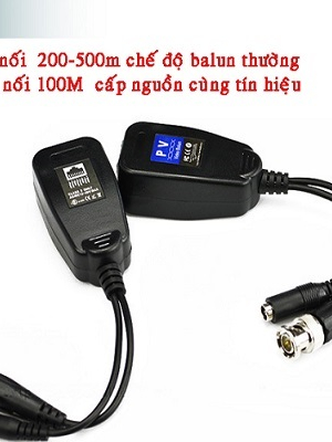 Video Balun With Power Supply Connecting Lan RJ45, POE Balum with anti ...