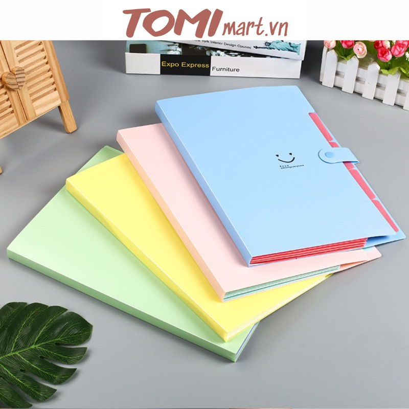 Document Bag with 5 Compartments, A4 Size, Buttoned, Waterproof Plastic ...