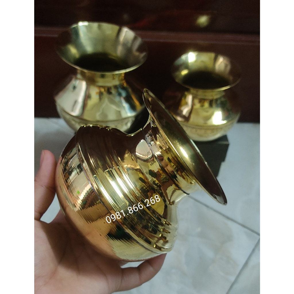 Betel residue spittoon made of shiny gold bronze | Shopee Philippines