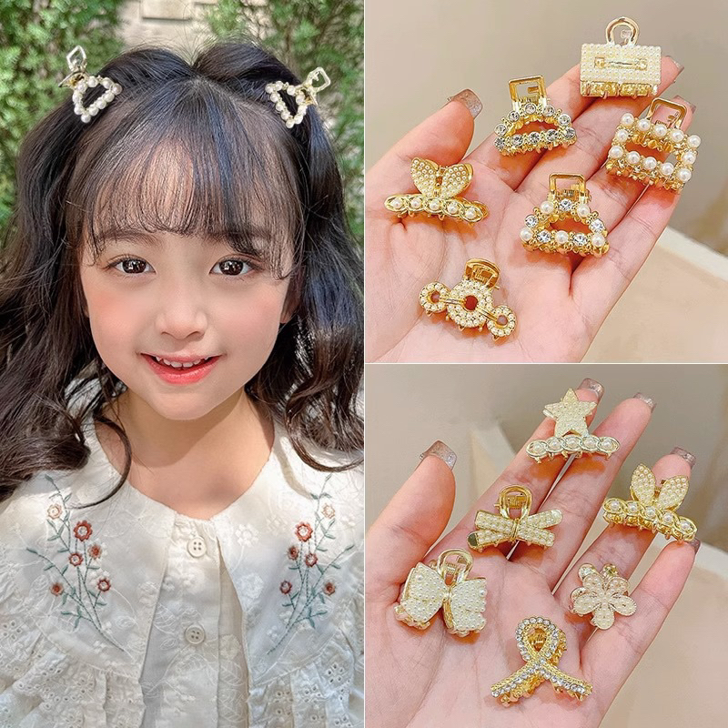 Set of 2 women's bangs clips, split bangs clips, cute smiley face bear ...