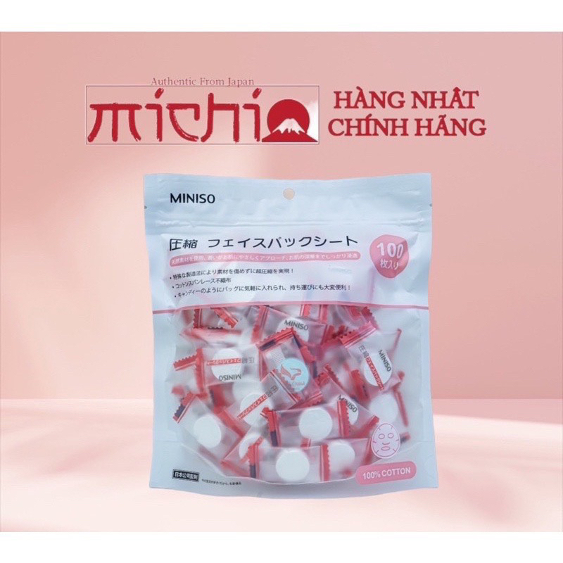Japanese Miniso compressed paper mask 100 tablets | Shopee Philippines