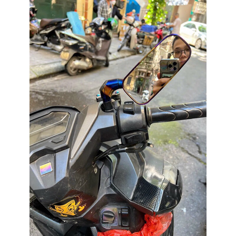Genuine h2c titanium mirror with white glass | Shopee Philippines