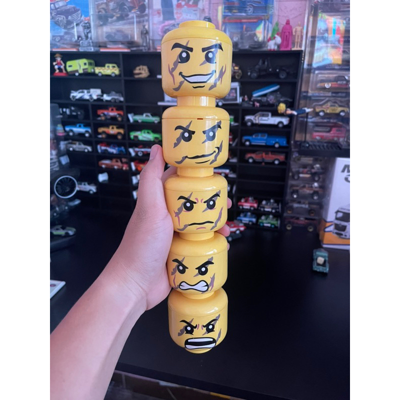 Lego character head box model, can be opened to store things | Shopee ...