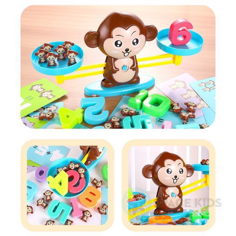 Math Balance Monkey Scale Toy - Early Thinking Teaching Tool | Shopee ...