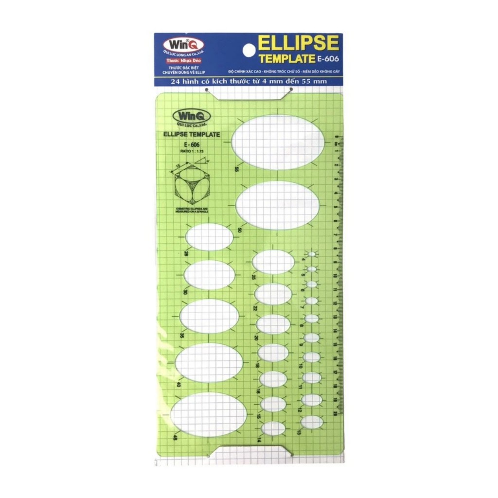 Student ruler, technical drawing, office use, Ellipse WinQ E-606, (13,5 ...