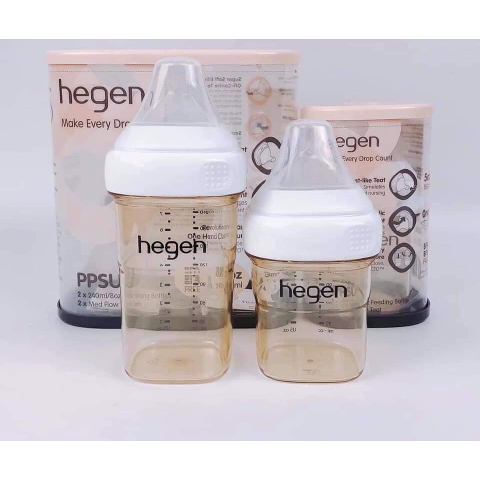 Hegen Premium PPSU Plastic Milk Bottle 150ml 240ml Fullbox Absolutely Safe for Your Baby ...