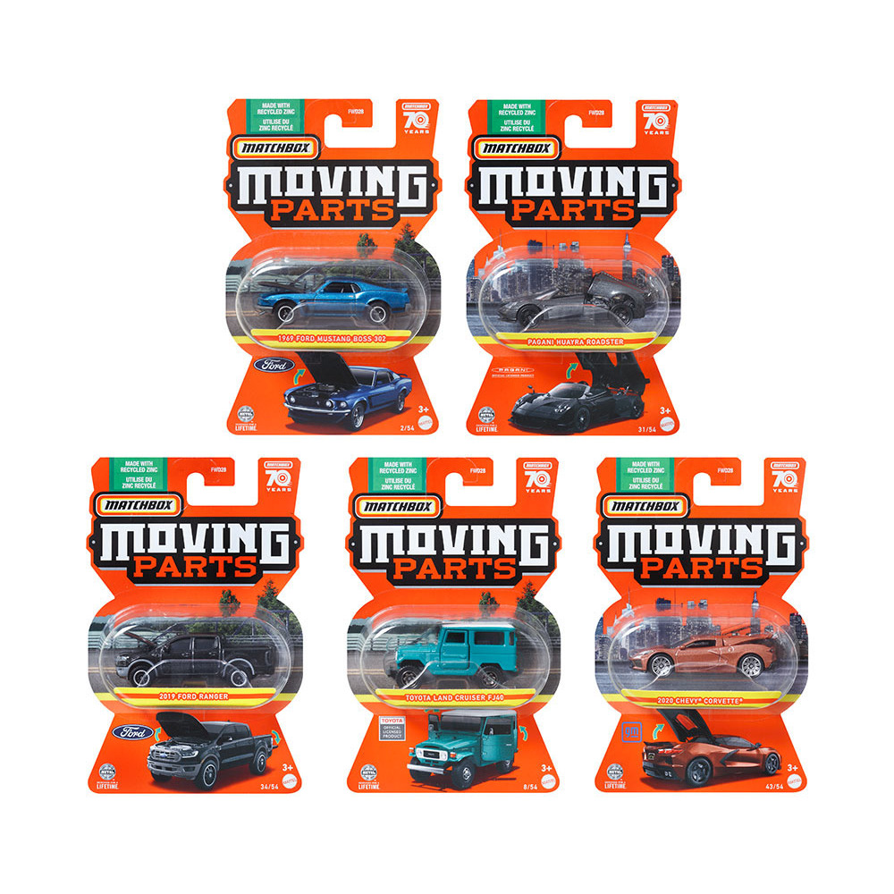 Matchbox Moving Parts Ford Ranger, Mustang Boss, Land Cruiser FJ40 ...