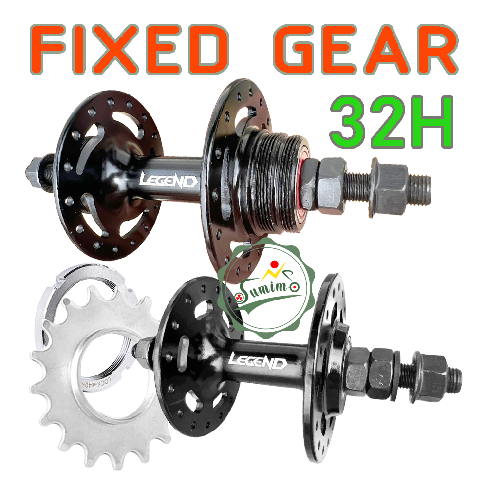 Optional LEGEND fixed gear hub 32 holes black solid core bearing ...