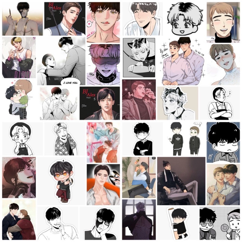 BJ ALEX yaoi stickers 60 different silk pressed images / Bj alex ...