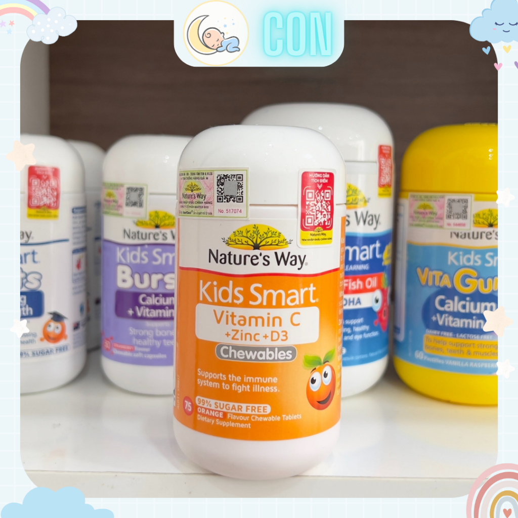 Nature's Way Kids Smart Vitamin C + Zinc + D3 chewable candy for ...