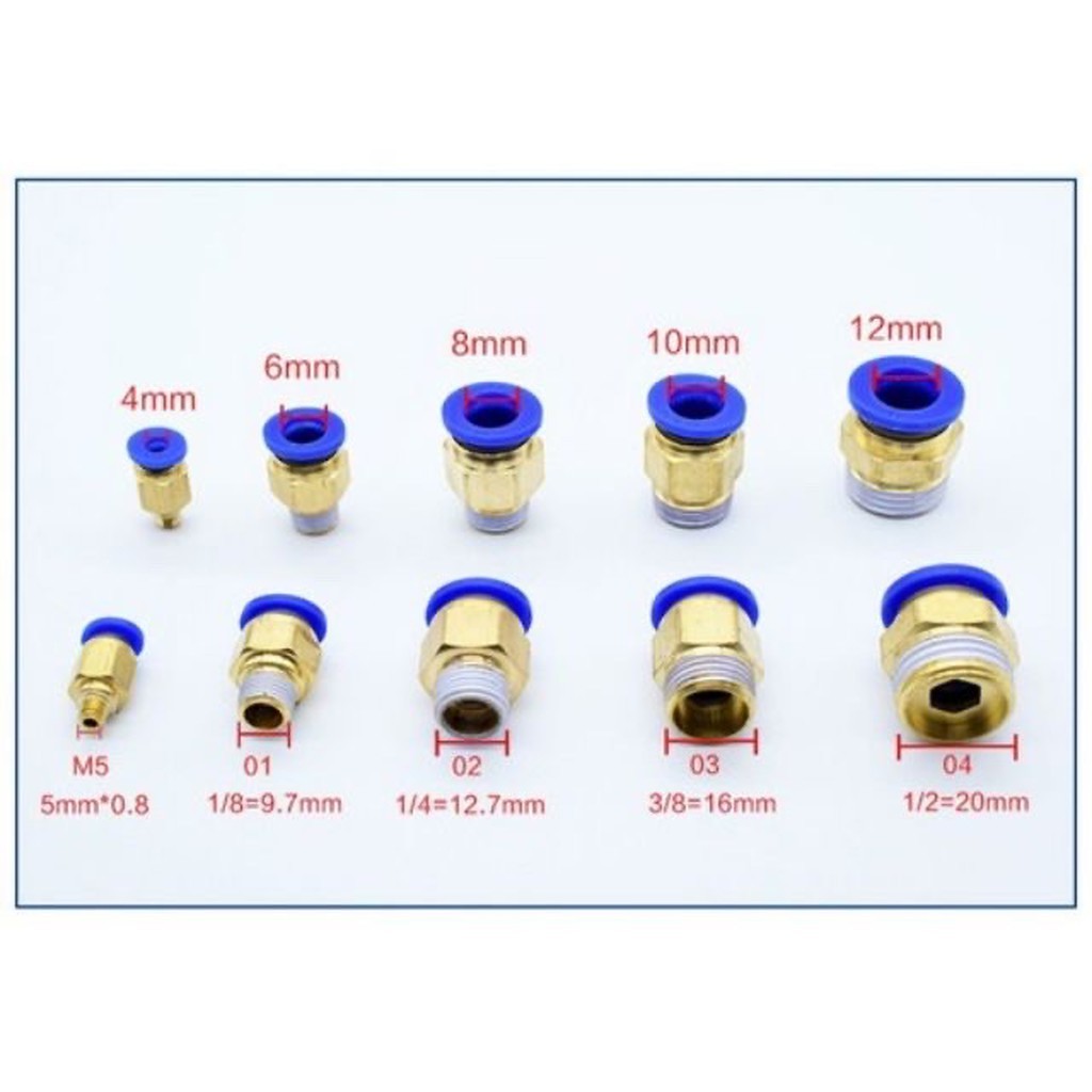 Assorted PC pneumatic quick connectors / Quick connectors / Quick ...