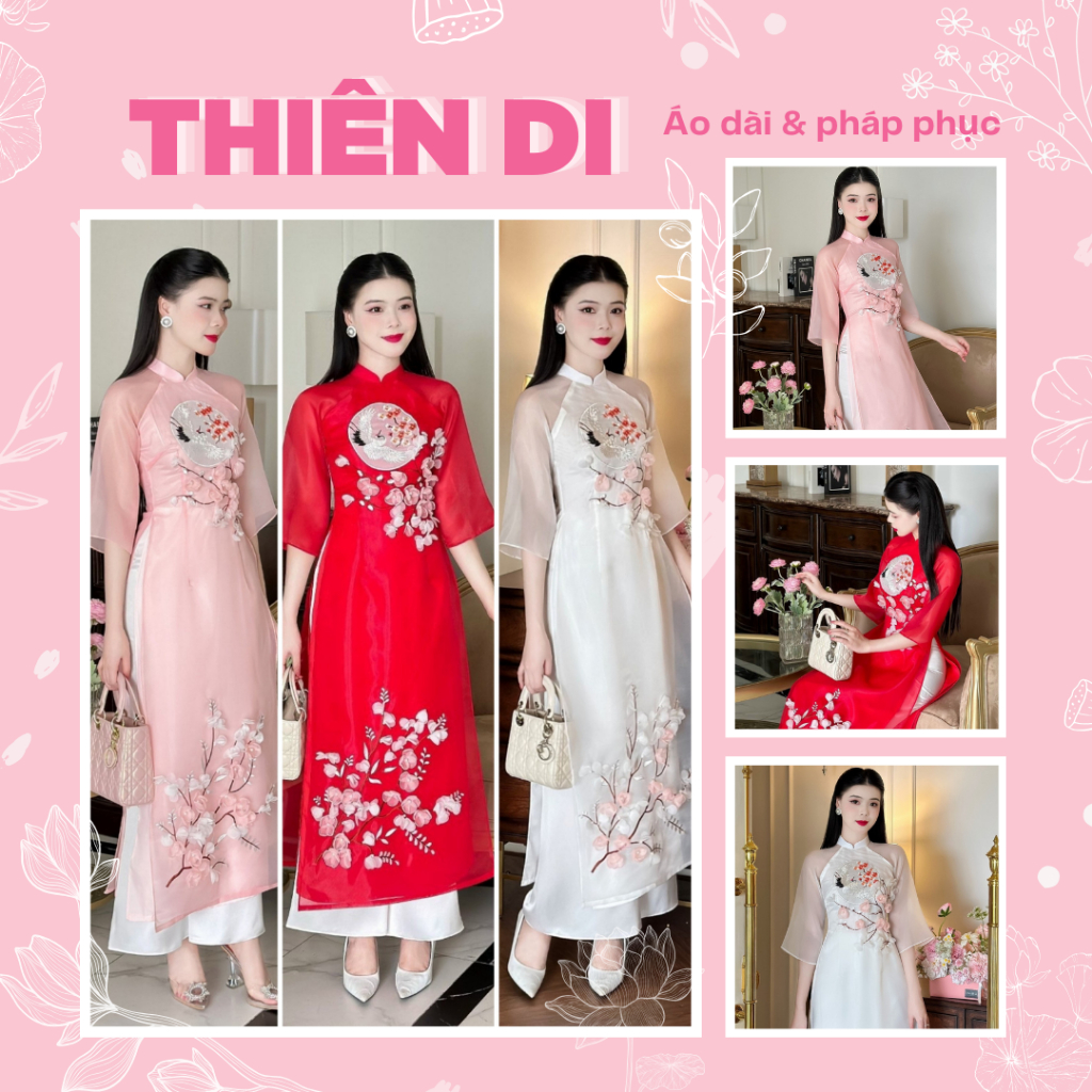 New2024 - PHI Yen women's innovative ao dai with 4 flaps of organza ... New2024 - PHI Yen women's innovative ao dai with 4 flaps of organza ...