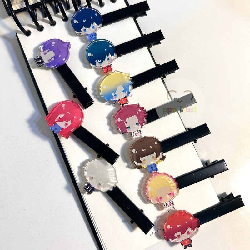 Ppo | Cute 3cm Blue Lock Hair Clip (with odd charm) READ DESCRIPTION ...