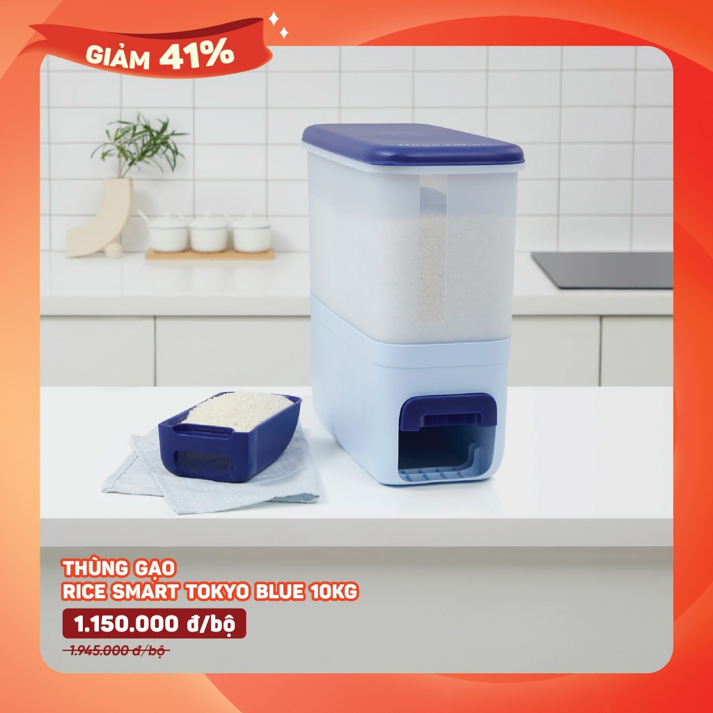 10kg Rice box-Rice smart Tupperware | Shopee Philippines
