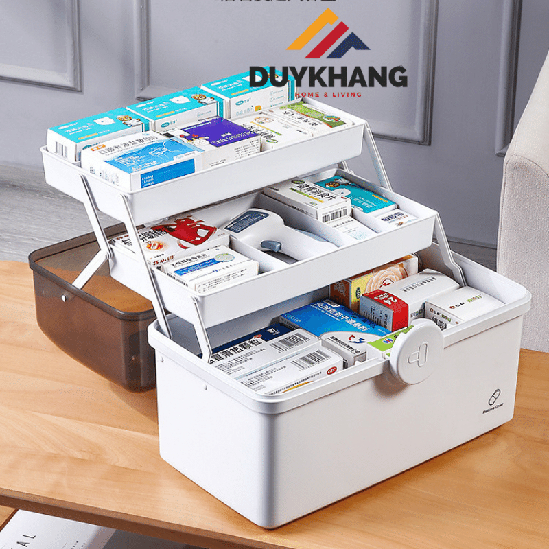 Large 3-Tier Family Medicine Box MULTI-FUNCTIONAL Medical Box ...