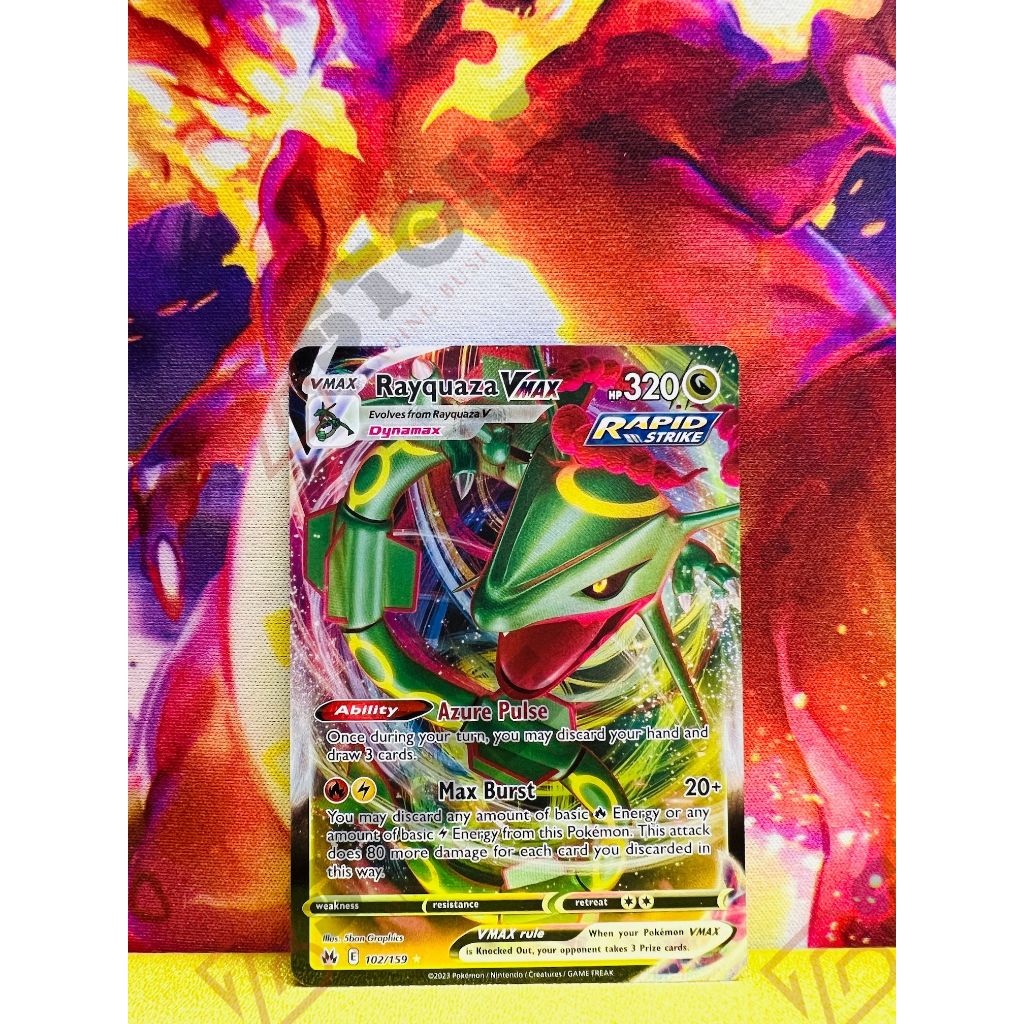 Pokémon Rayquaza VMAX Card - 102 /159 - Ultra Rare | Shopee Philippines