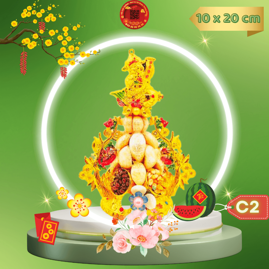 Beautiful tower of garlic and fortune, god of wealth garlic and beans ...