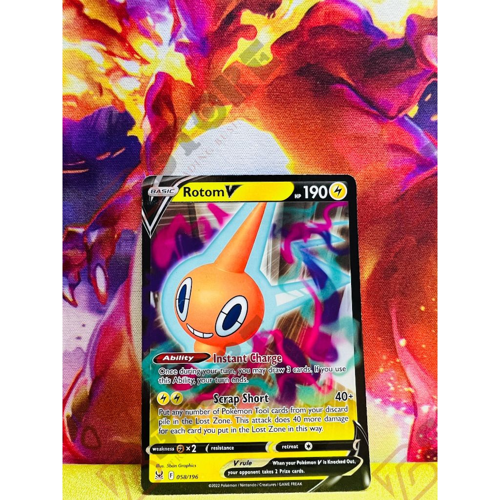 Pokémon Rotom V Card - 058/196 - Ultra Rare | Shopee Philippines
