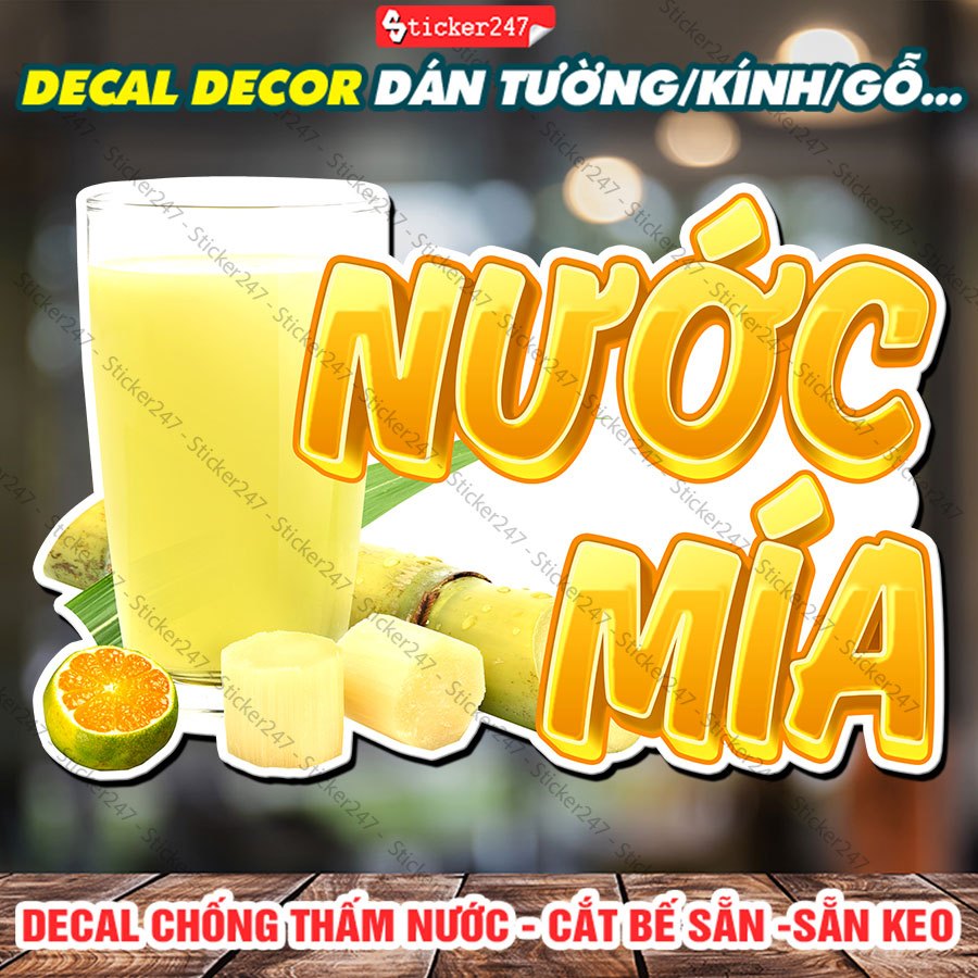 Sugar Cane Juice Wall Decal Decorating Sugarcane Juice and Coffee Shops ...
