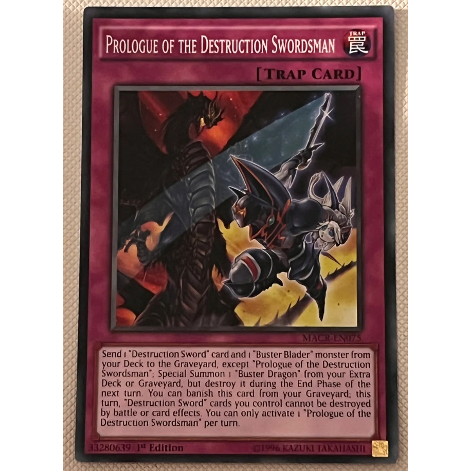 Yugioh Card - Prologue of the Destruction Swordsman - MACR-EN075 ...
