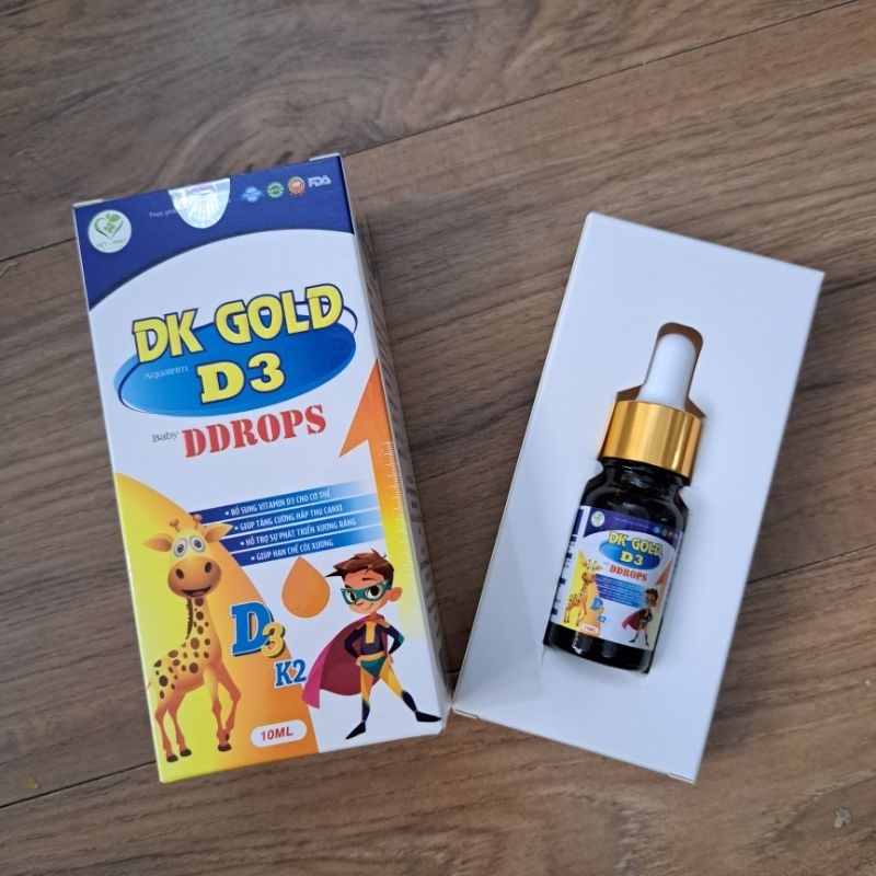Dk Gold Aquatrim D3 Baby Ddrops Vitamin D3 K2 MK7 small bottle 10ml for children from birth ...