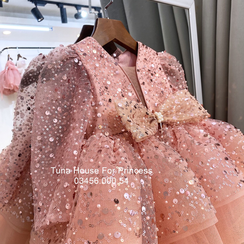 SA Princess spread dress For girls long sleeve super luxurious and ...