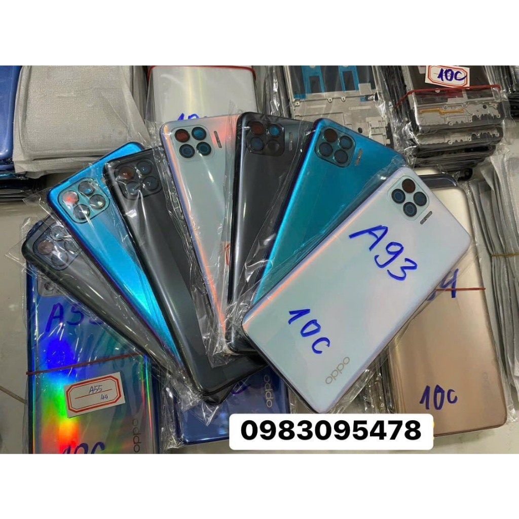 Oppo A93 case set (including back cover, side border, frame, orange ...