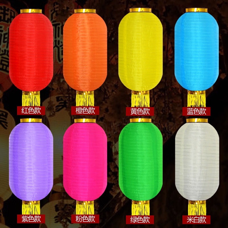 Fabric lanterns (20*35cm) waterproof pillar lanterns in many colors and ...