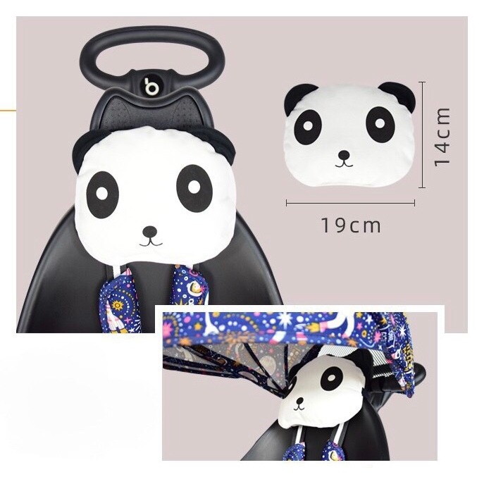 Panda stroller-mounted support pillow helps protect baby's head, safe ...
