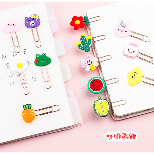 Cute Cartoon Pins and Paper Clips | Shopee Philippines